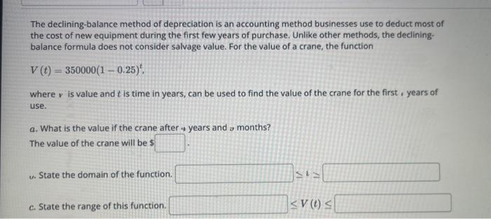 Solved The declining-balance method of depreciation is an | Chegg.com