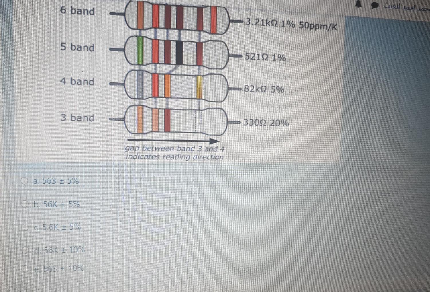 Solved What is the value of a 4 band resistor which has the | Chegg.com