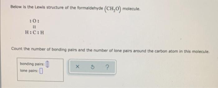Solved Below is the Lewis structure of the formaldehyde | Chegg.com