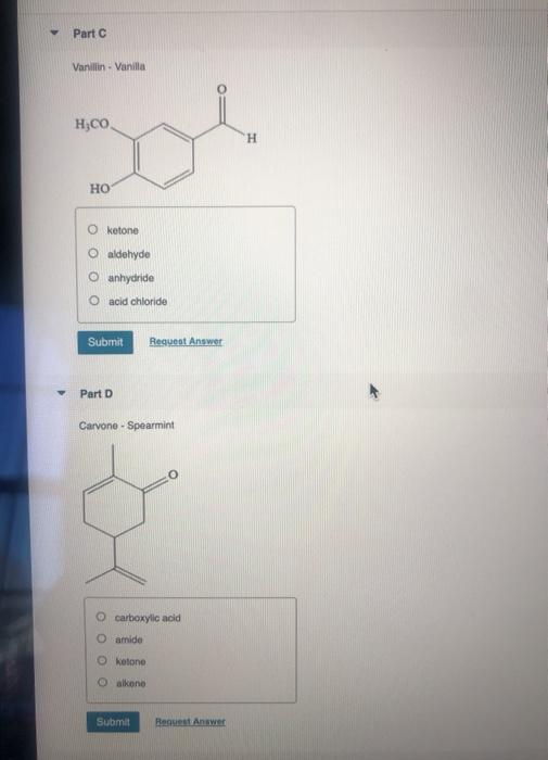 Solved Part A Benzaldehyde - Almond Extract (Cherry flavor) | Chegg.com