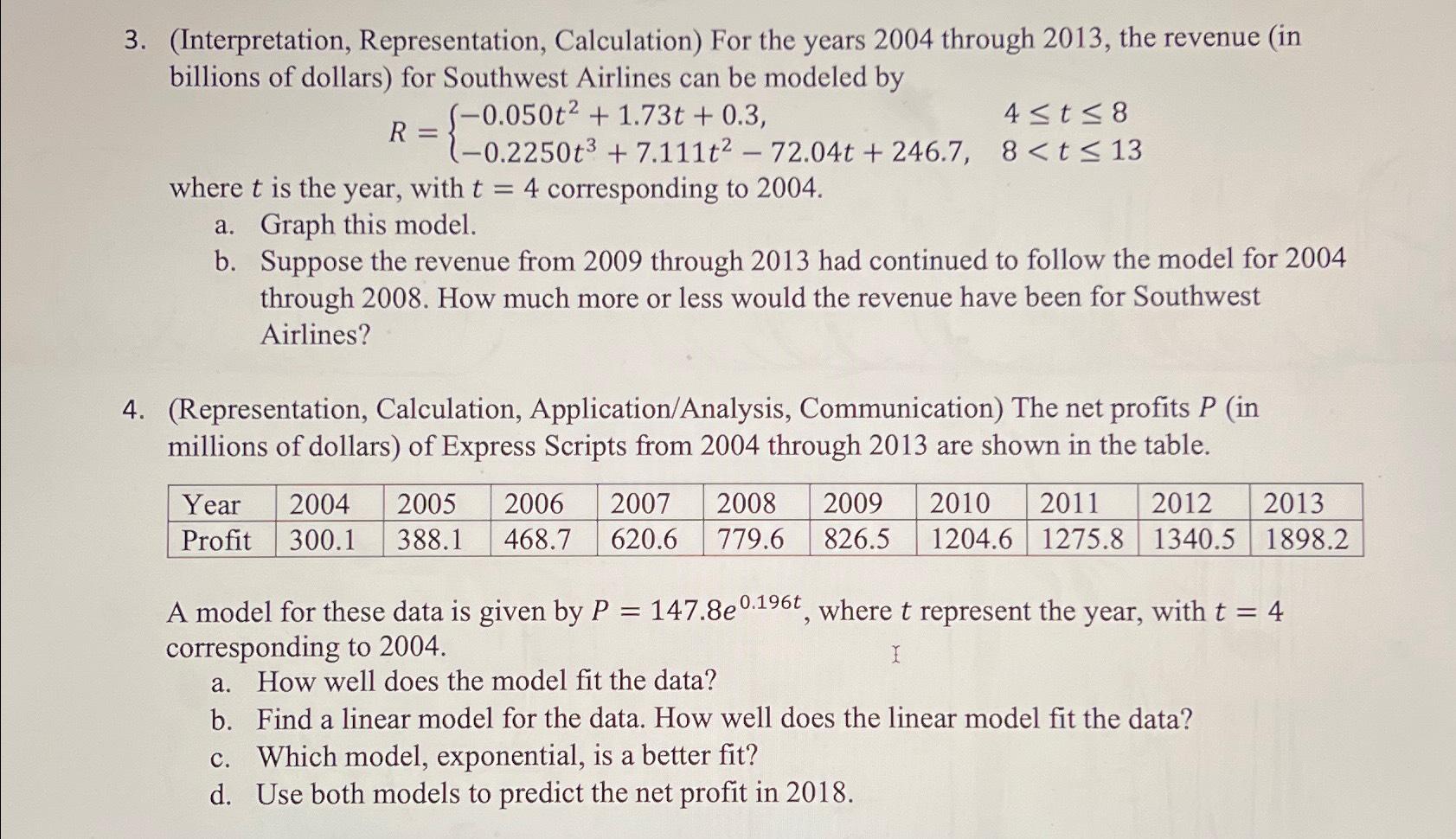 Solved (Interpretation, ﻿Representation, Calculation) ﻿For | Chegg.com