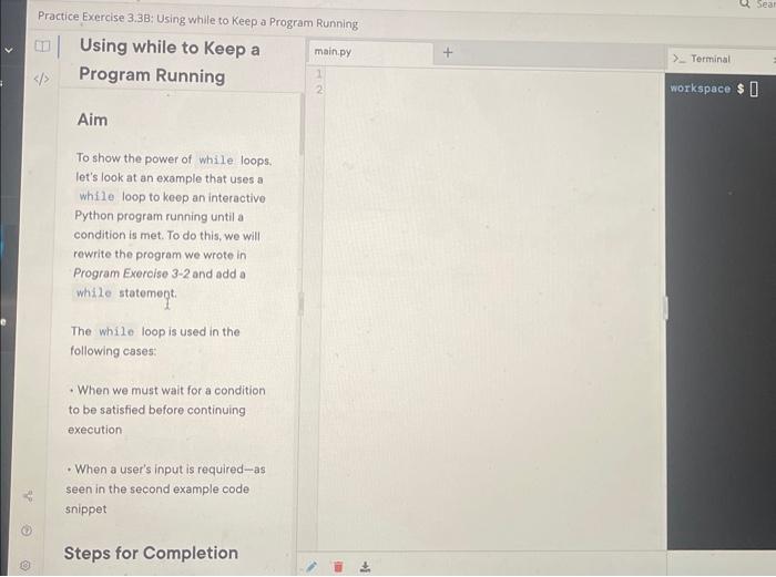Solved Aim To show the power of while loops. let's look at | Chegg.com