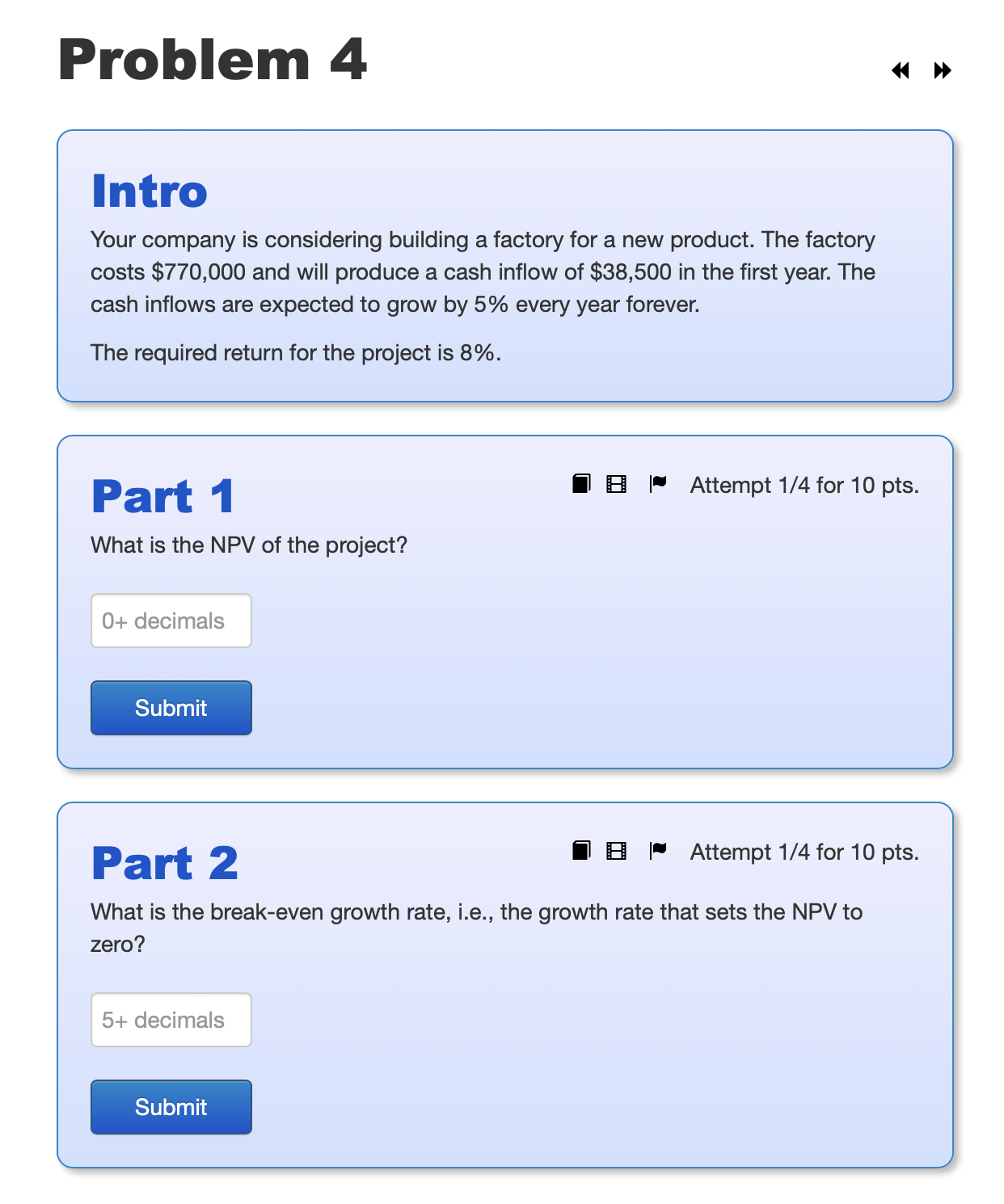 Solved Problem 4IntroYour company is considering building a | Chegg.com