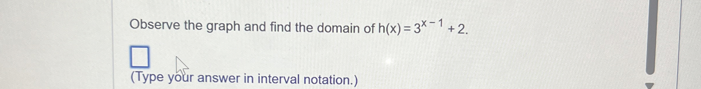 Solved Observe the graph and find the domain of | Chegg.com