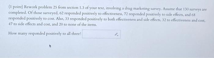 Solved 1 Point Rework Problem 25 From Section 1 3 Of Your