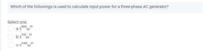 Solved Which of the followings is used to calculate input | Chegg.com