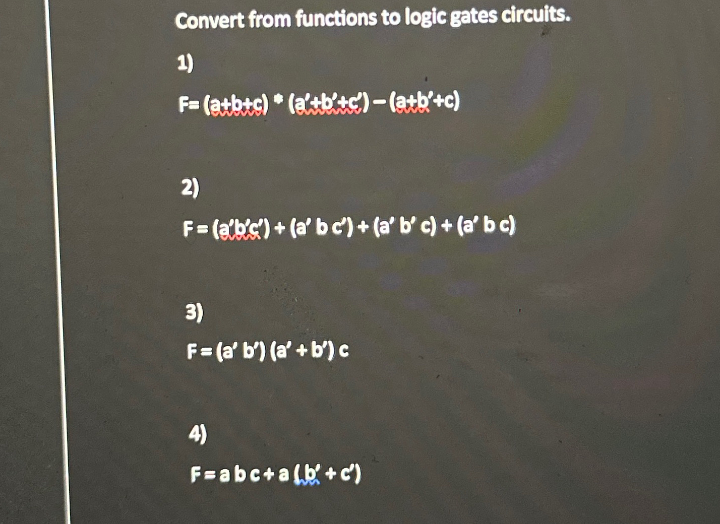 Solved Convert from functions to logic gates | Chegg.com