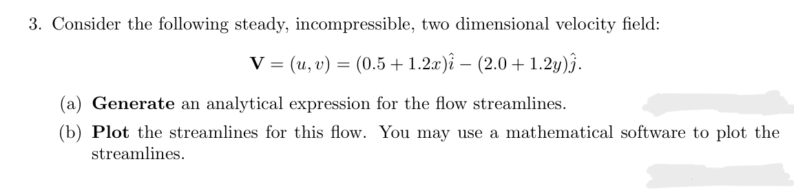 Consider the following steady, incompressible, two | Chegg.com