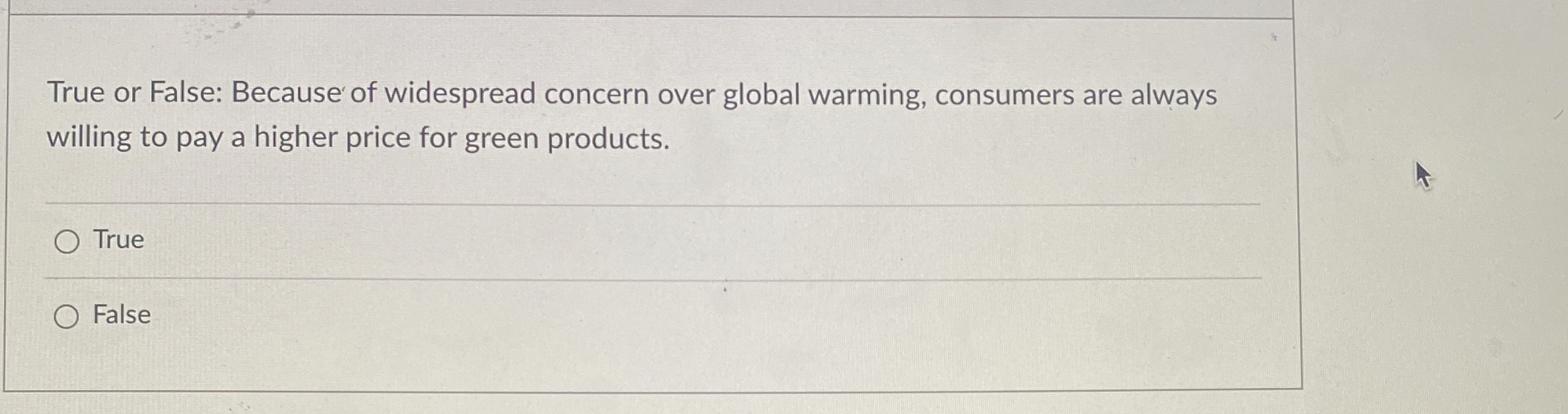 Solved True or False: Because of widespread concern over | Chegg.com