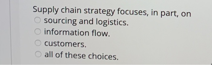 Solved A "focused factory" refers to business process | Chegg.com