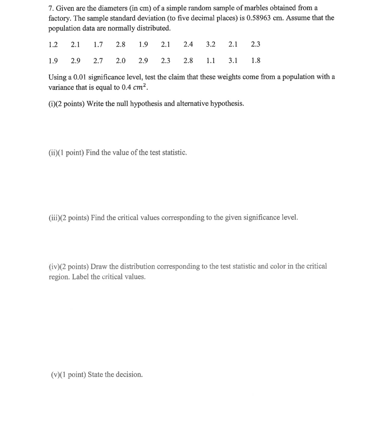 Solved Given are the diameters (in cm ) ﻿of a simple random | Chegg.com