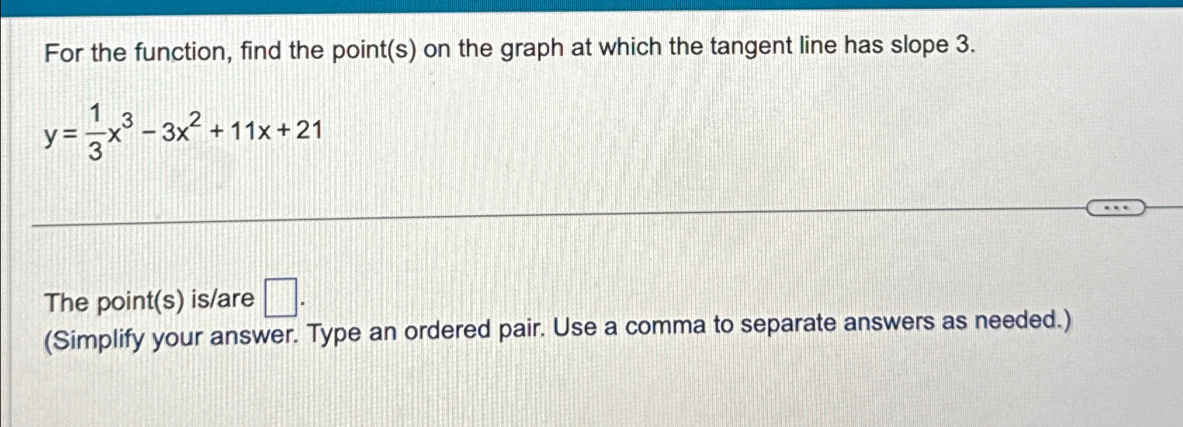 Solved For the function, find the point(s) ﻿on the graph at | Chegg.com