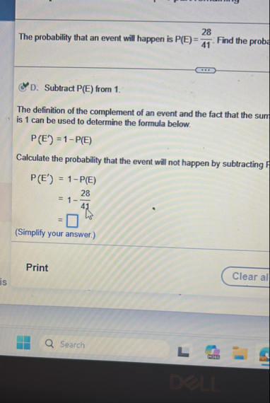 Solved The probability that an event will happen is | Chegg.com