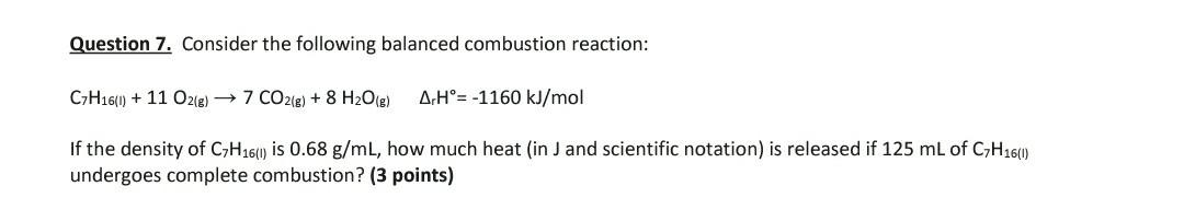 Solved Question 7. Consider the following balanced | Chegg.com