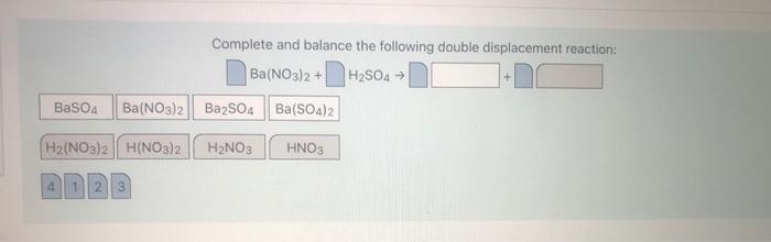Solved Complete and balance the following double | Chegg.com