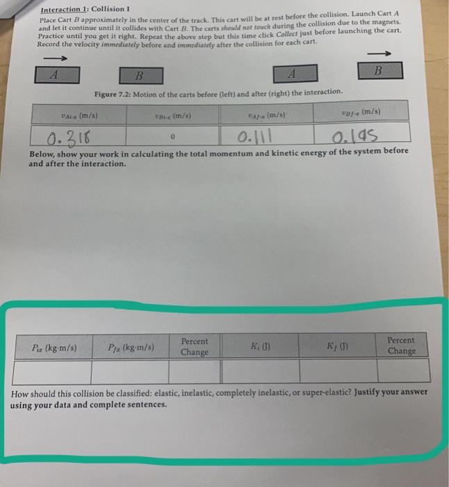 Background Information The total momentum of a system | Chegg.com