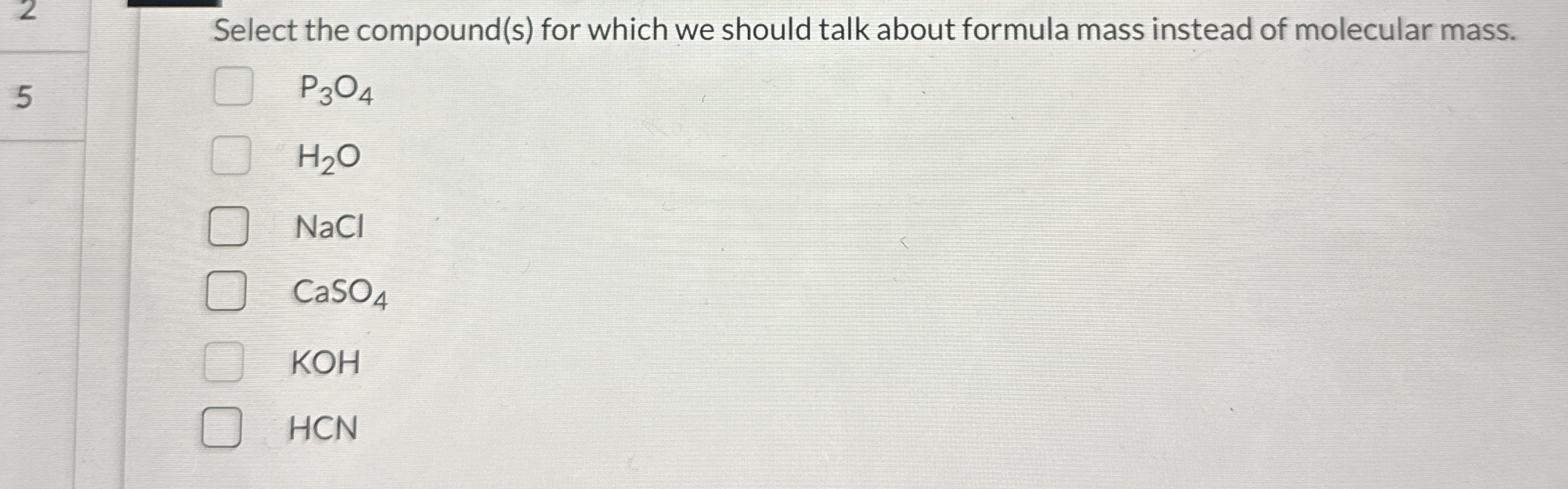 Solved Select the compound(s) ﻿for which we should talk | Chegg.com