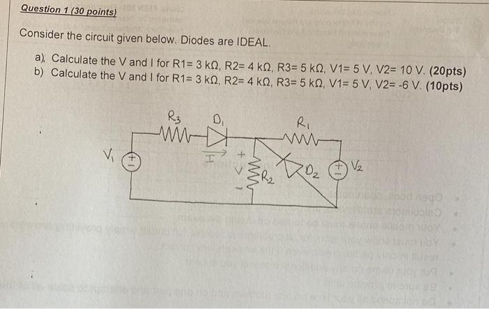 Solved Consider the circuit given below. Diodes are IDEAL. | Chegg.com