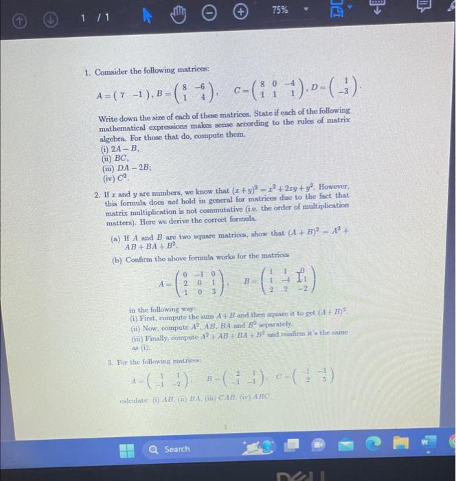 Solved answer these maths questions on a sheet of paper and | Chegg.com