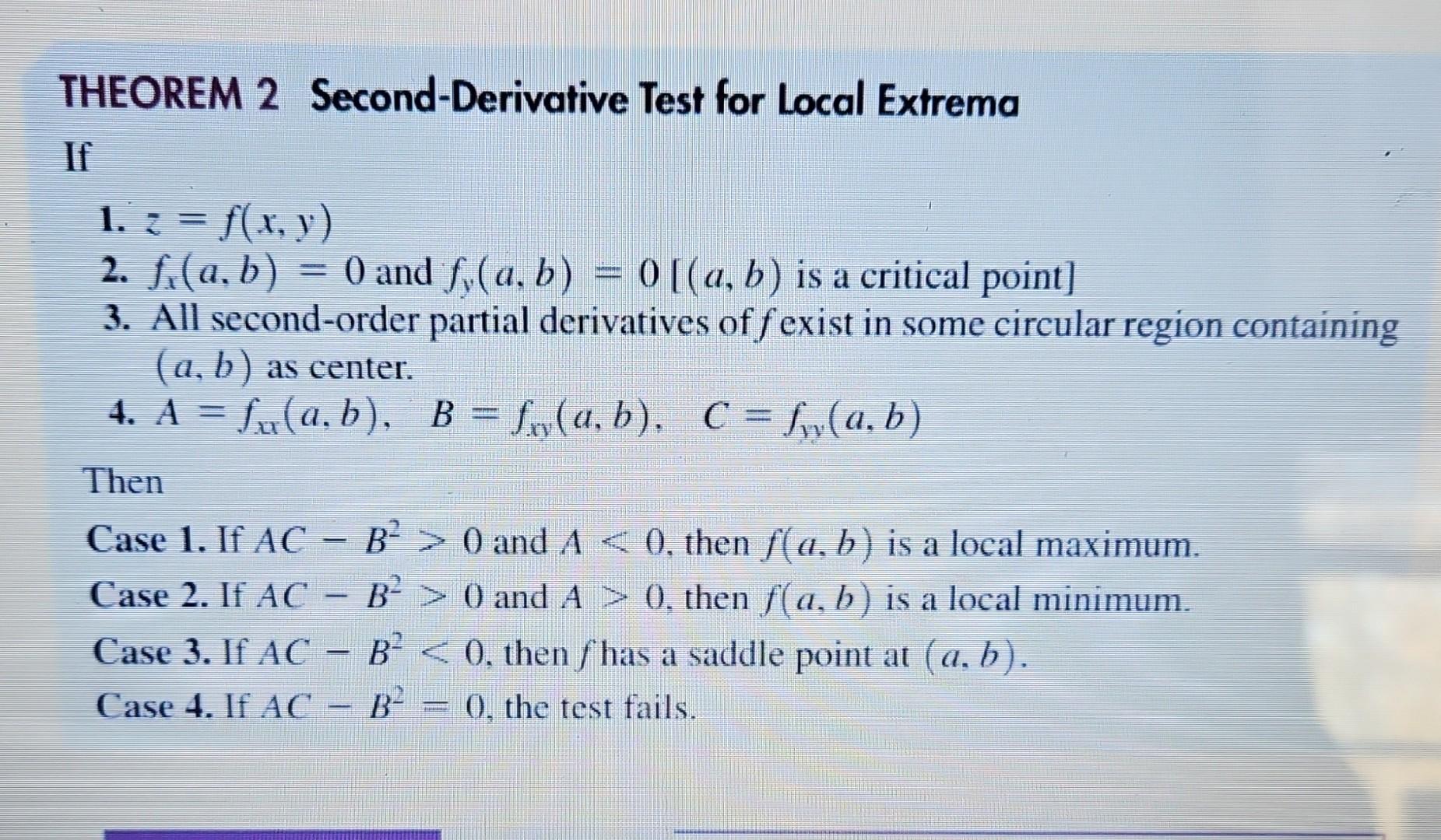 Solved f(x,y)=2y3−6xy−x2THEOREM 2 Second-Derivative Test for | Chegg.com