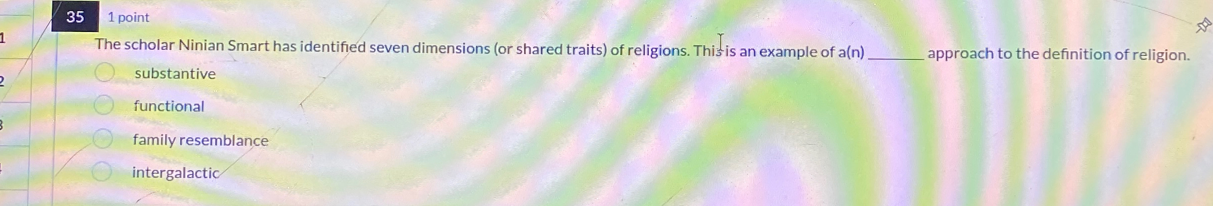 Solved 351 ﻿pointThe scholar Ninian Smart has identified | Chegg.com