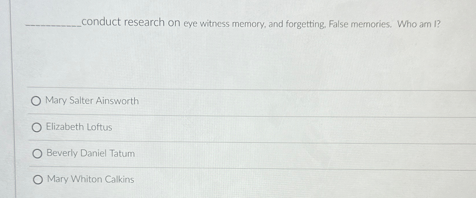 Solved conduct research on eye witness memory, and | Chegg.com