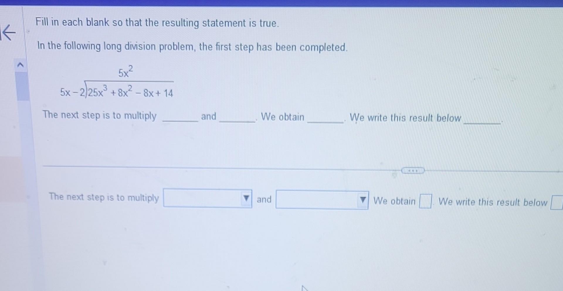 Solved Fill in each blank so that the resulting statement is | Chegg.com