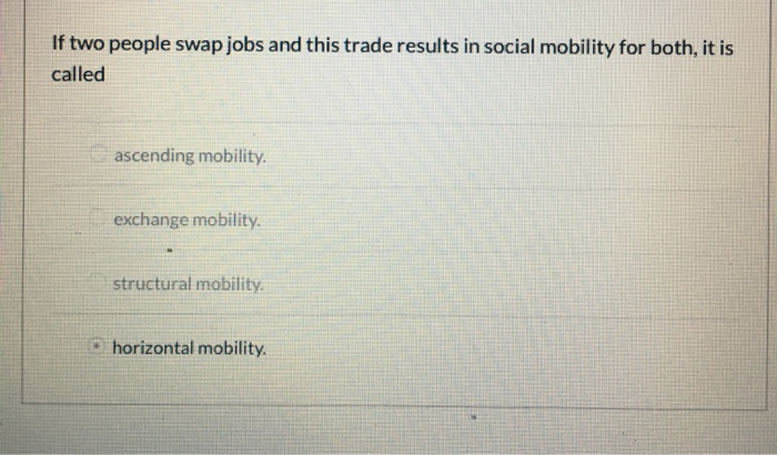 Solved If two people swap jobs and this trade results in | Chegg.com