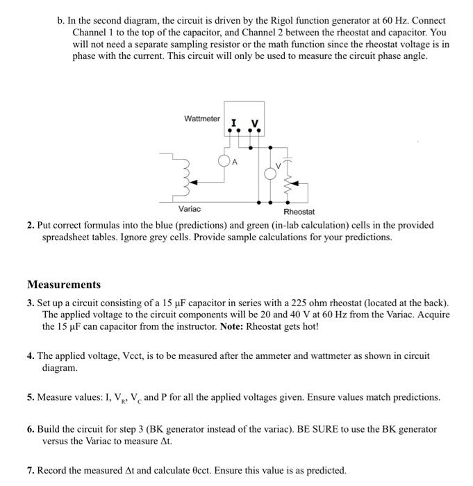 Solved Project 1 - Series RC Circuits Preparation 1. Draw | Chegg.com