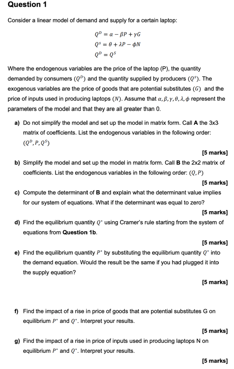 Solved Question 2 Question 1Consider a linear model of | Chegg.com Solved Question 2 Question 1Consider a linear model of | Chegg.com