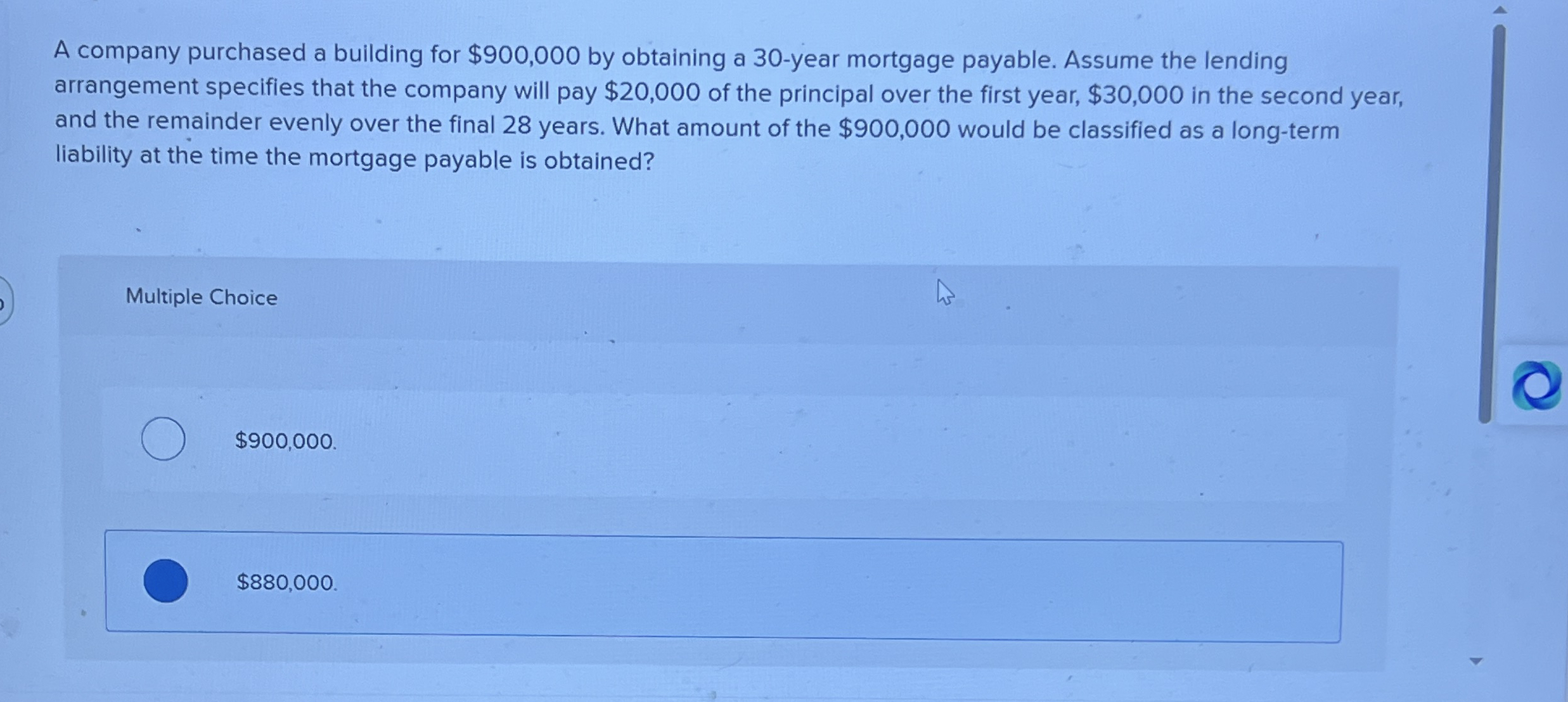 Solved A company purchased a building for $900,000 ﻿by | Chegg.com
