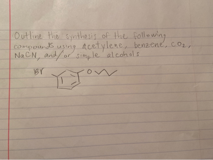 Solved Outline the synthesis of the following compounds | Chegg.com