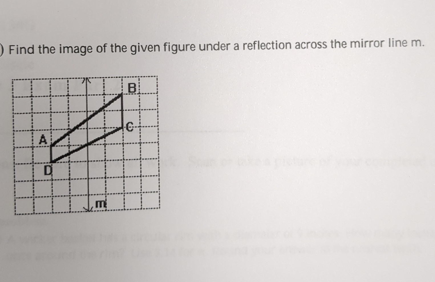 Solved Find the image of the given figure under a reflection | Chegg.com
