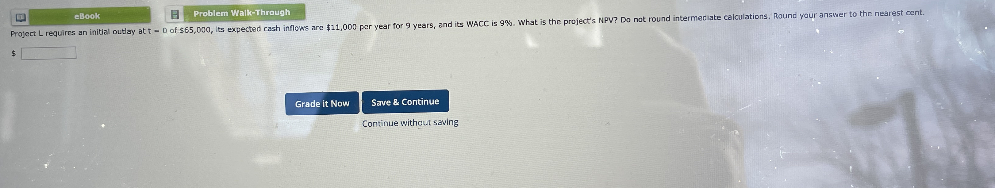 Solved eBookProblem Walk-Through$ ﻿Continue without saving | Chegg.com