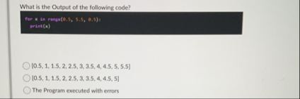 Solved What is the Output of the following code?\geoquad | Chegg.com