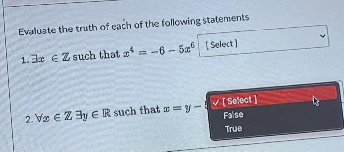 Solved Evaluate the truth of each of the following | Chegg.com