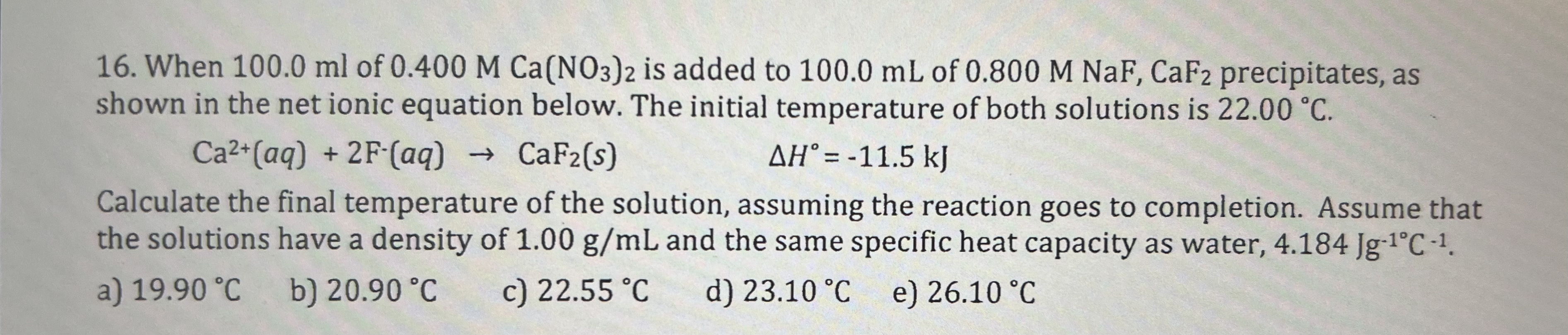 Solved When 100.0ml ﻿of 0.400MCa(NO3)2 ﻿is added to 100.0mL | Chegg.com