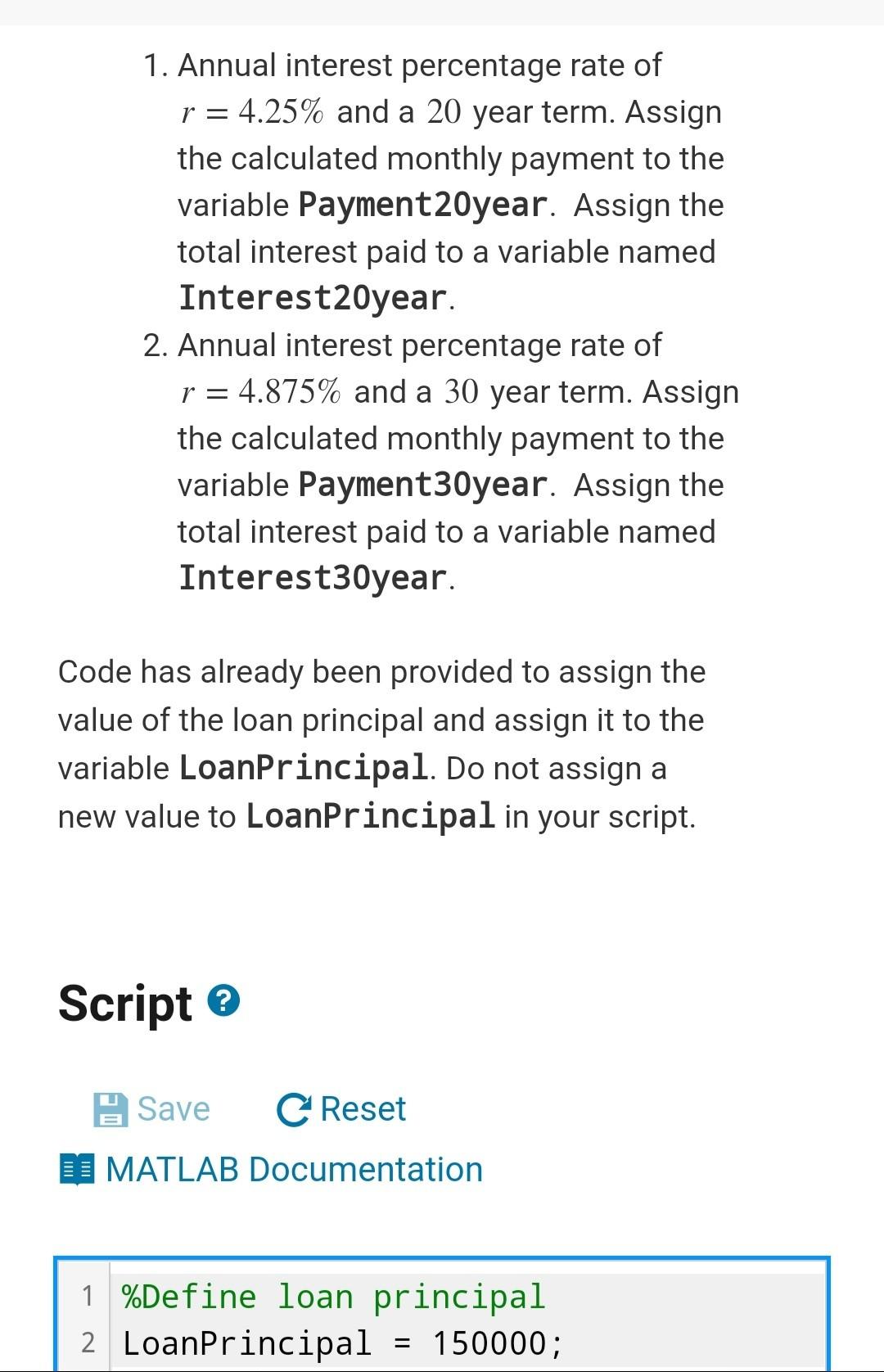 Solved Loan Payment - total interest paid over term | Chegg.com