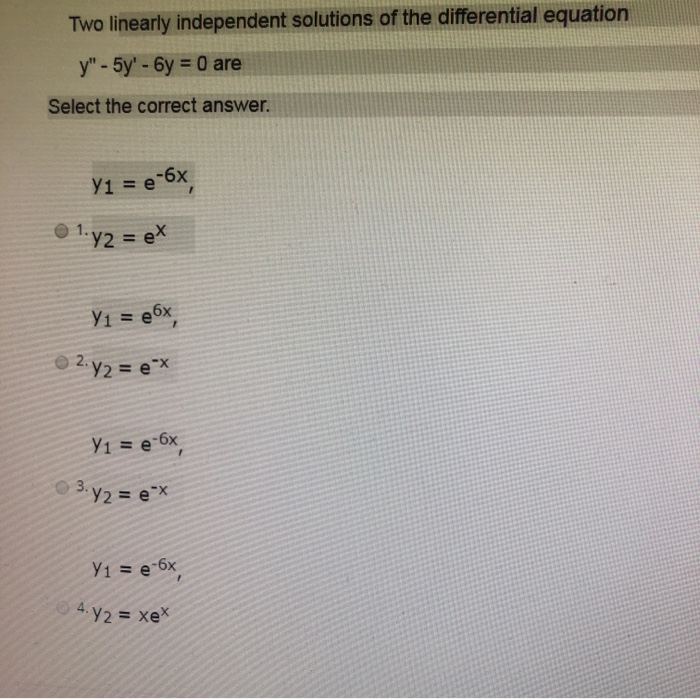Solved Two linearly independent solutions of the | Chegg.com