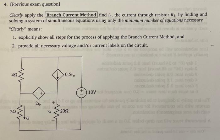 Solved 4. [Previous exam question) Clearly apply the Branch | Chegg.com