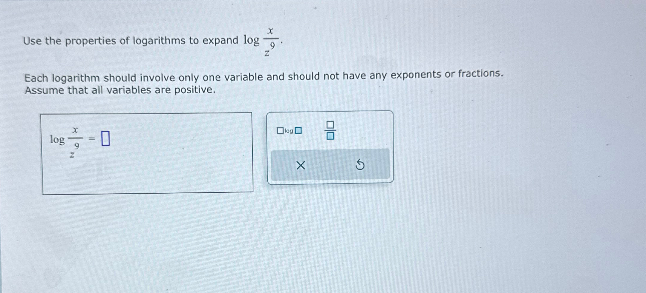 Solved Use the properties of logarithms to expand | Chegg.com