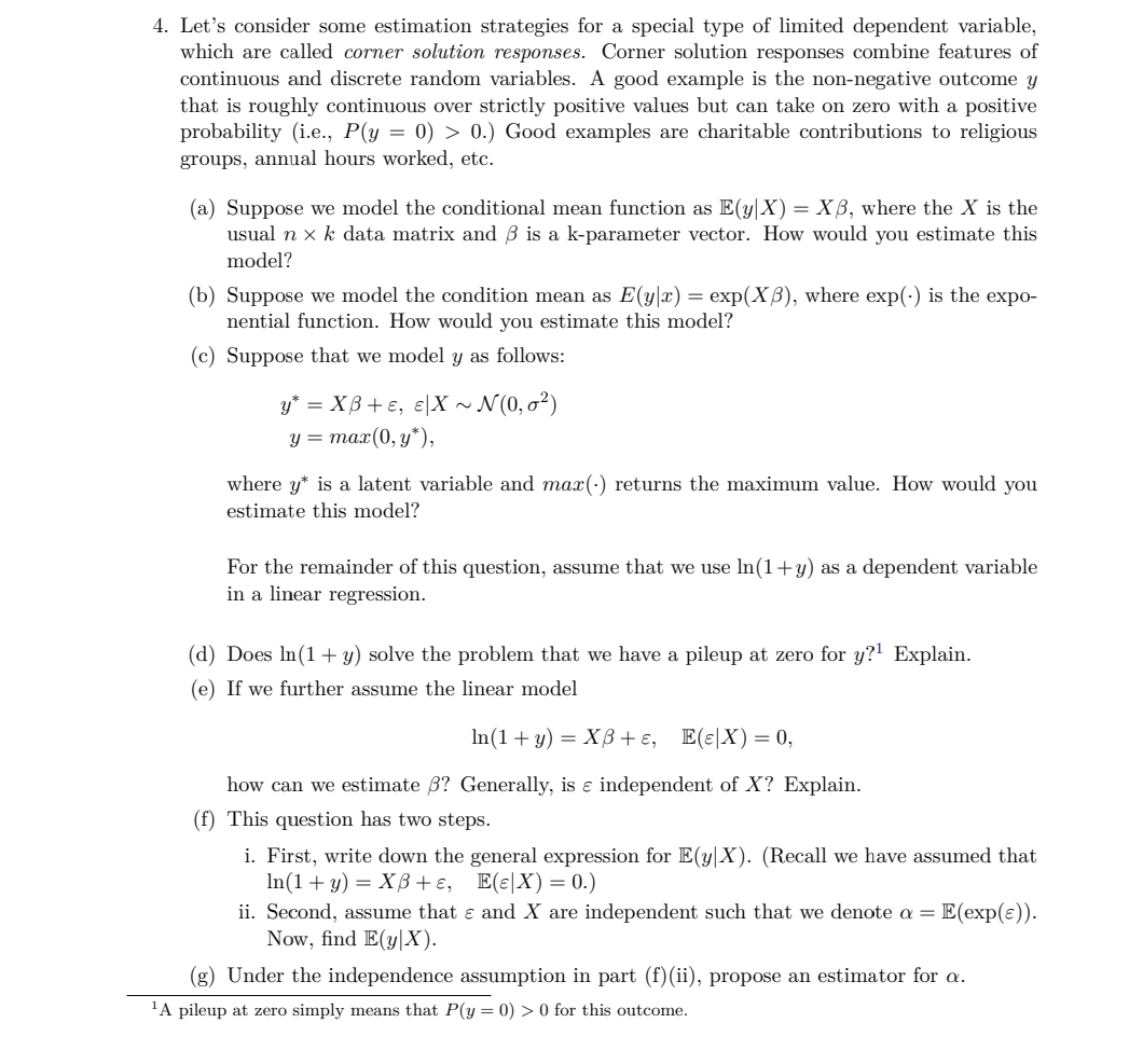 Solved Let's consider some estimation strategies for a | Chegg.com