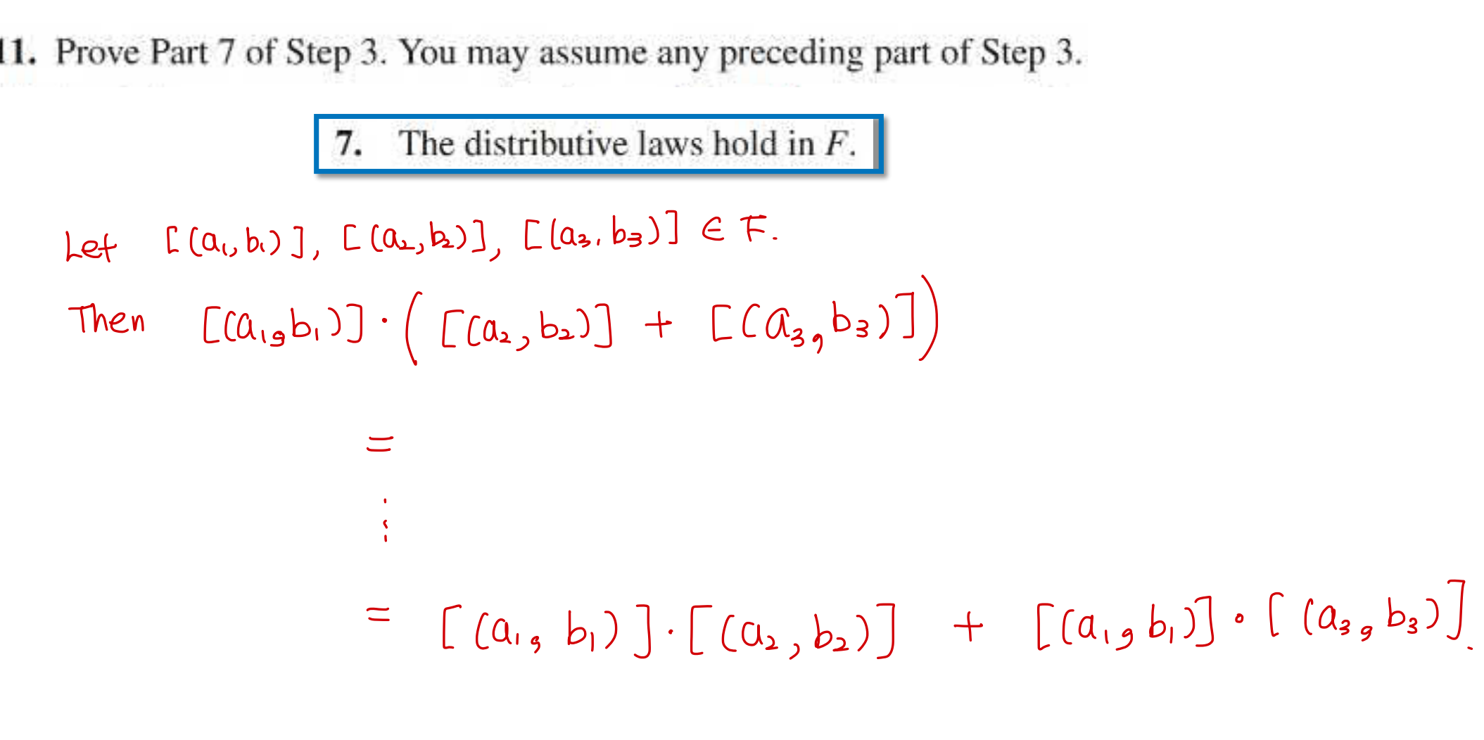 Solved Prove Part 7 ﻿complete the missing steps.Let | Chegg.com