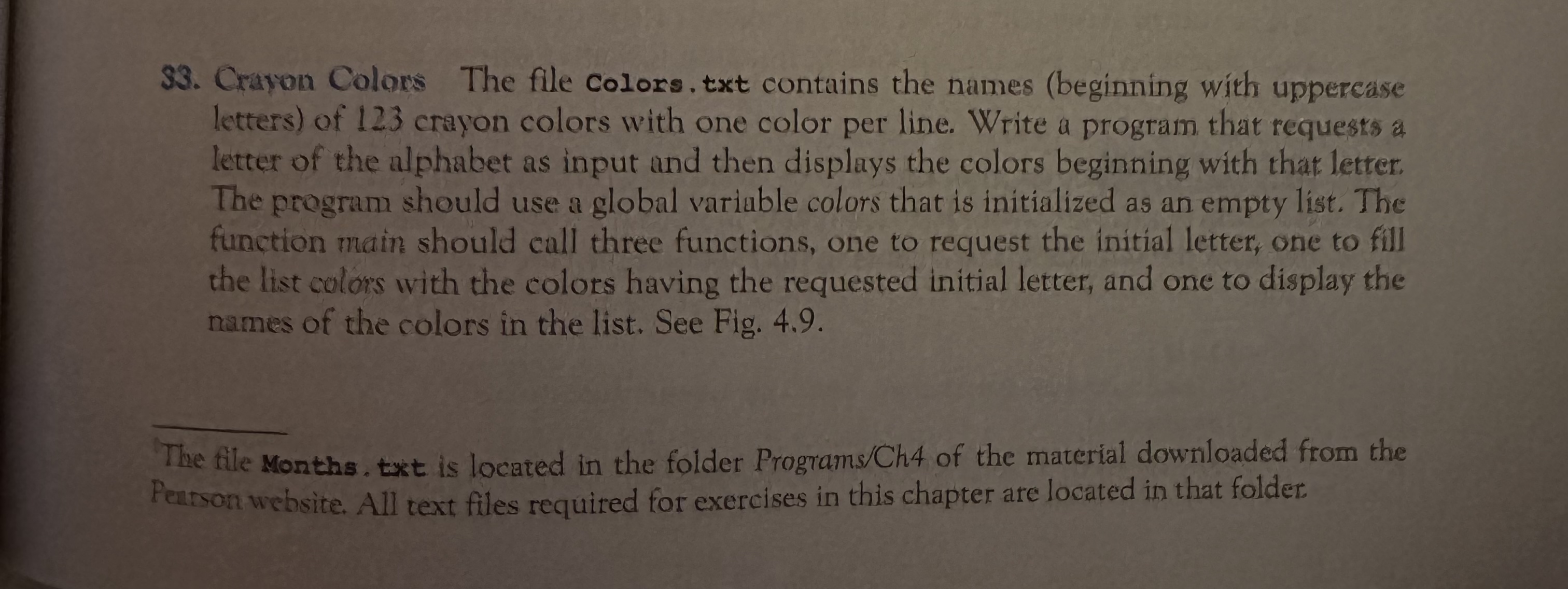 Solved Python program please!Crayon Colors The file Colors | Chegg.com
