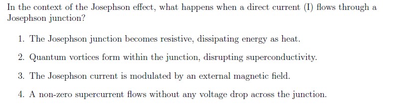 Solved In the context of the Josephson effect, what happens | Chegg.com