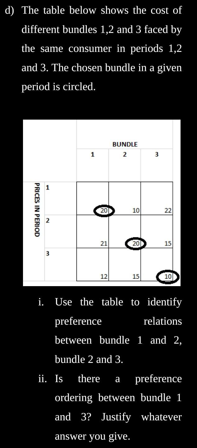 Solved question one parts (a) to (c) continuation of | Chegg.com