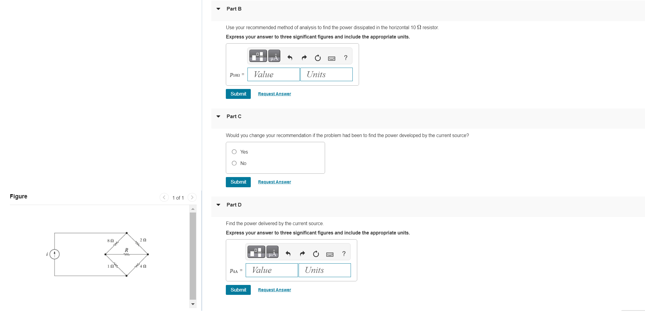 PARTS B, ﻿C, ﻿D. ﻿Use mesh-current method for part b | Chegg.com