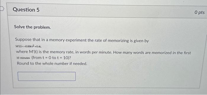 Solved Suppose that in a memory experiment the rate of | Chegg.com