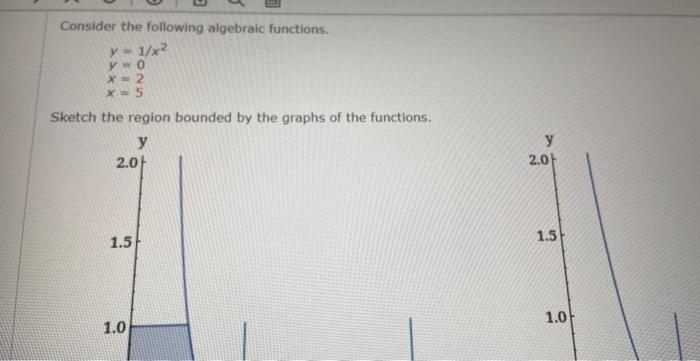 Solved Consider the following algebraic functions. | Chegg.com