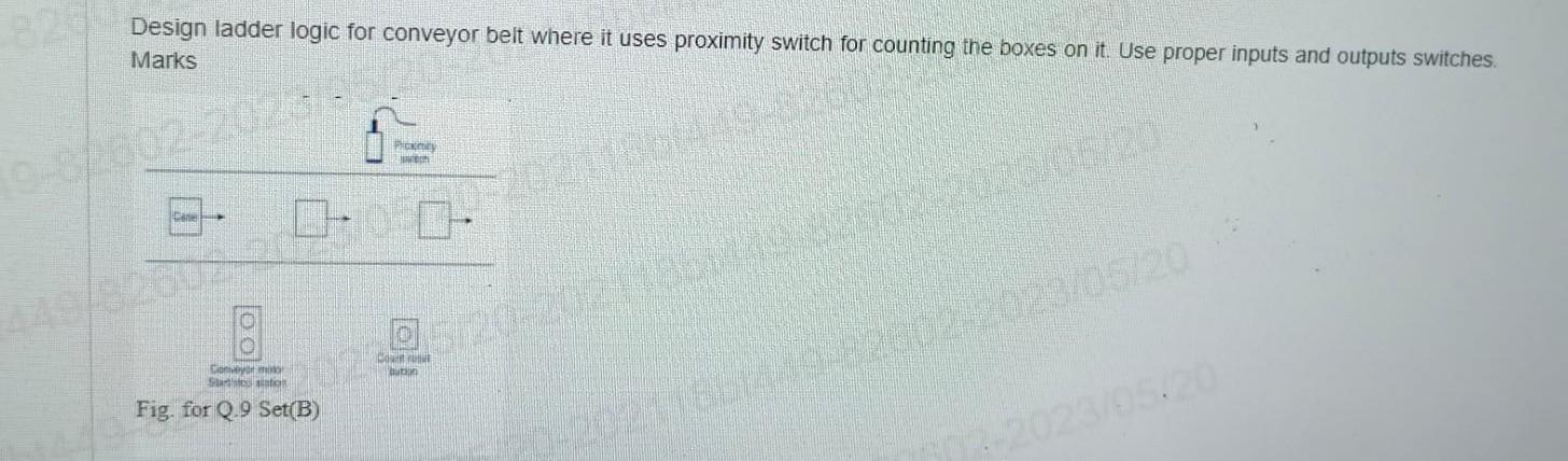 Solved Design ladder logic for conveyor belt where it uses | Chegg.com